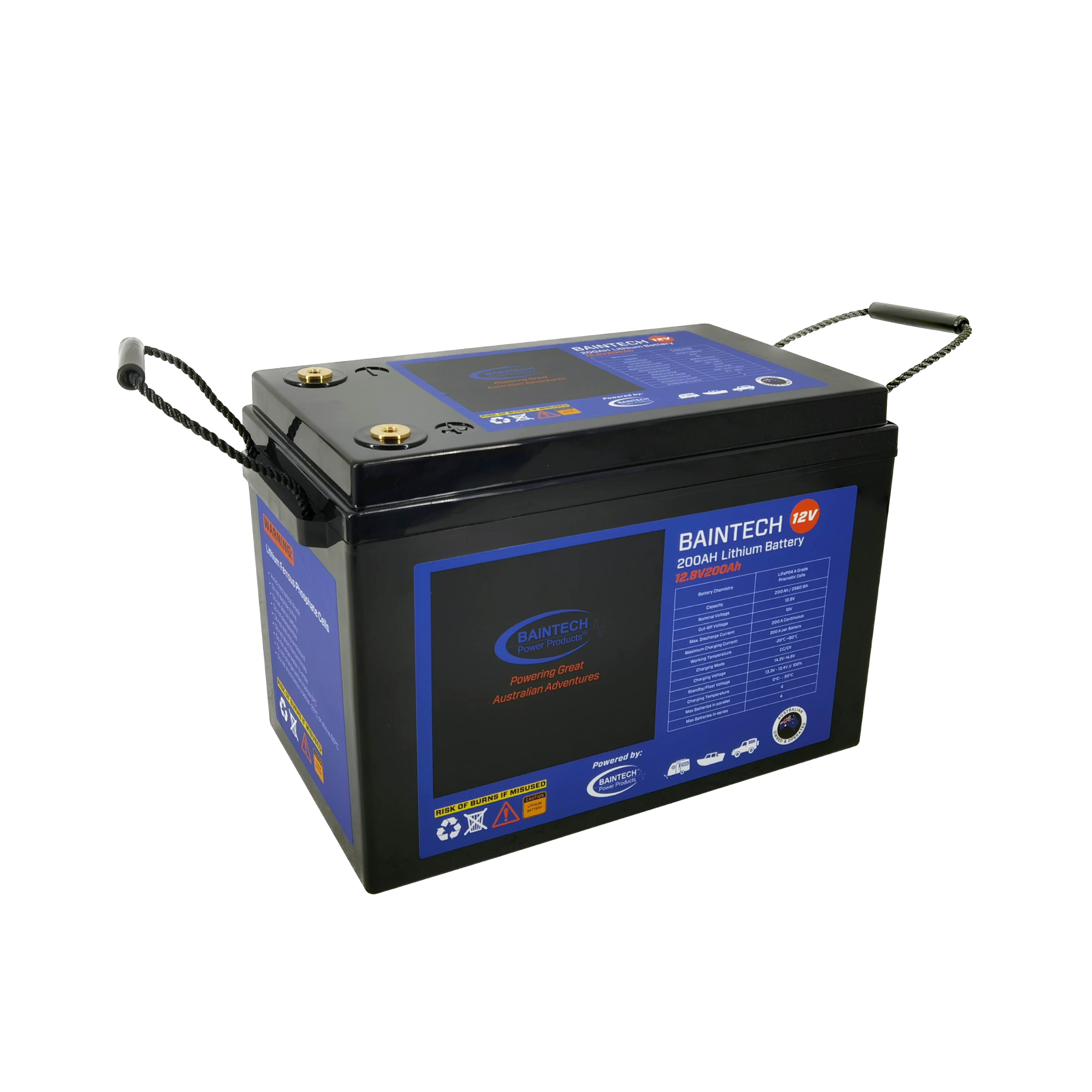 BAINTECH BTBLUELITH12/200 Lithium Battery 12.8v 200AH Bluetooth - High ...