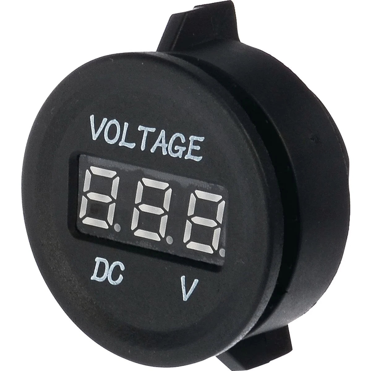 Drivetech 4x4 DT-06104 12/24V Round Voltmeter - Blue LED Digital Volta ...