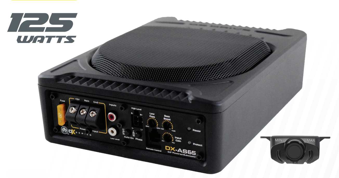 DB Drive DX-AS65 6.5" Powered Subwoofer - Compact 125W RMS Underseat A ...