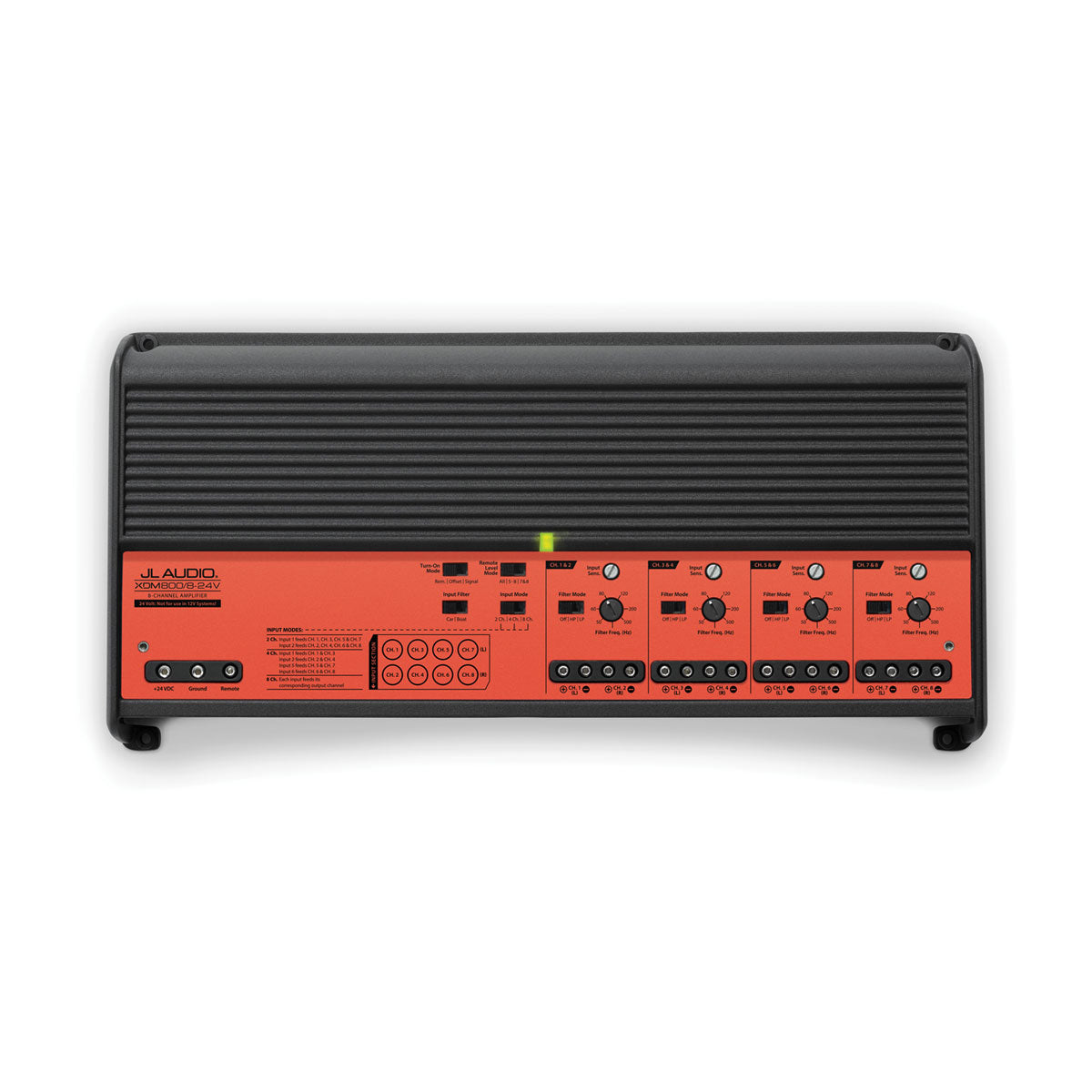 JL Audio JLA-010-03344-00 XDM800 8-Channel Marine Amplifier 24V 800W ...